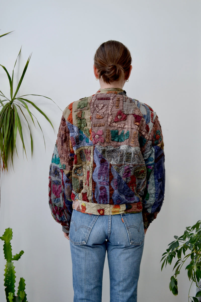 Patchwork Bomber Jacket – Community Thrift and Vintage