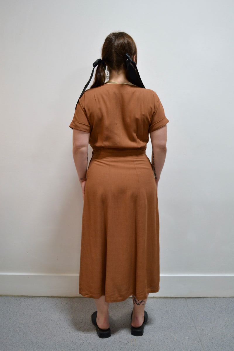 50s Tawny Brown Wiggle Dress – Community Thrift and Vintage