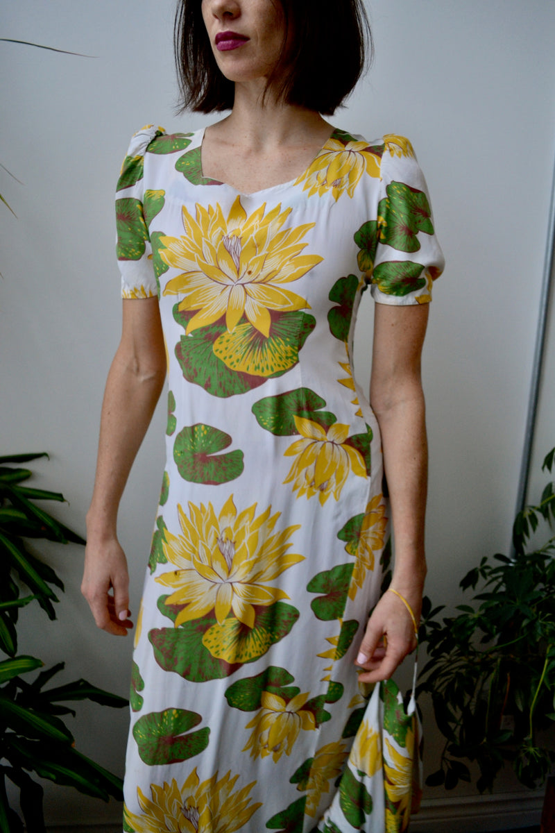 1940s Cold Rayon Hawaiian Holoku Dress – Community Thrift and Vintage