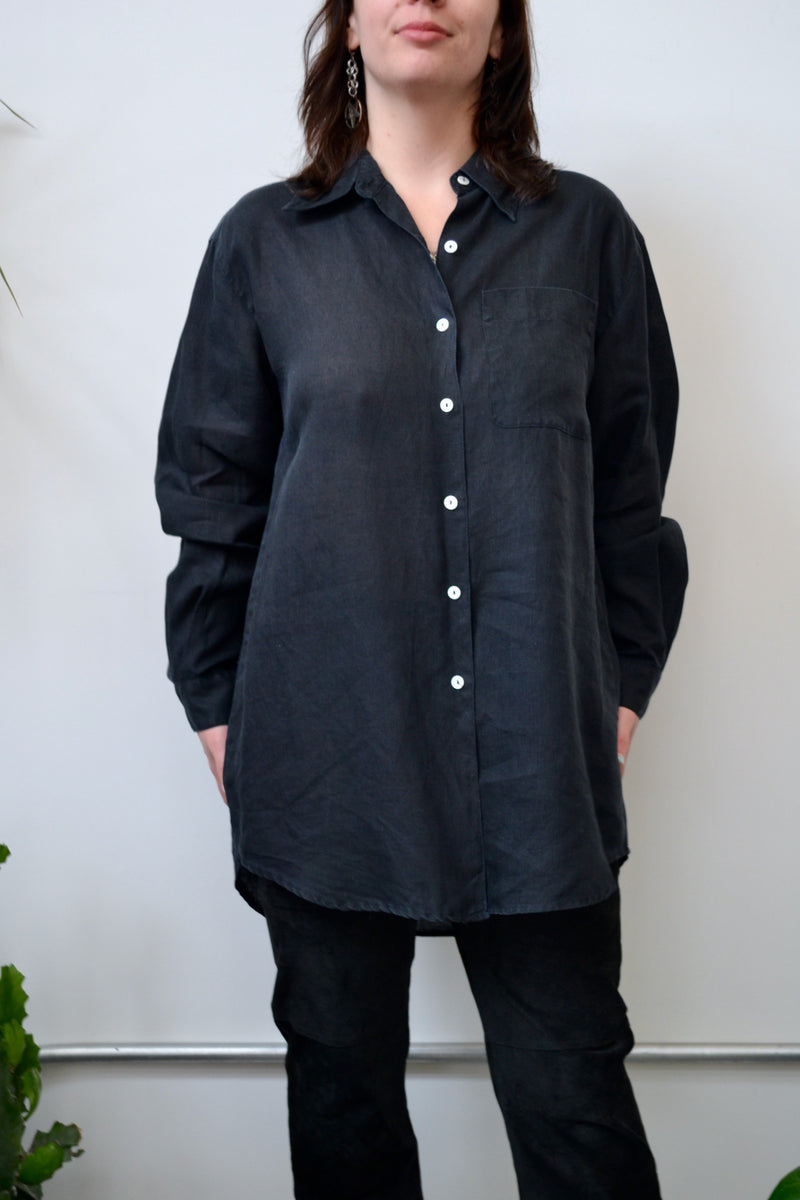 Coveted Black Linen Button Up – Community Thrift and Vintage