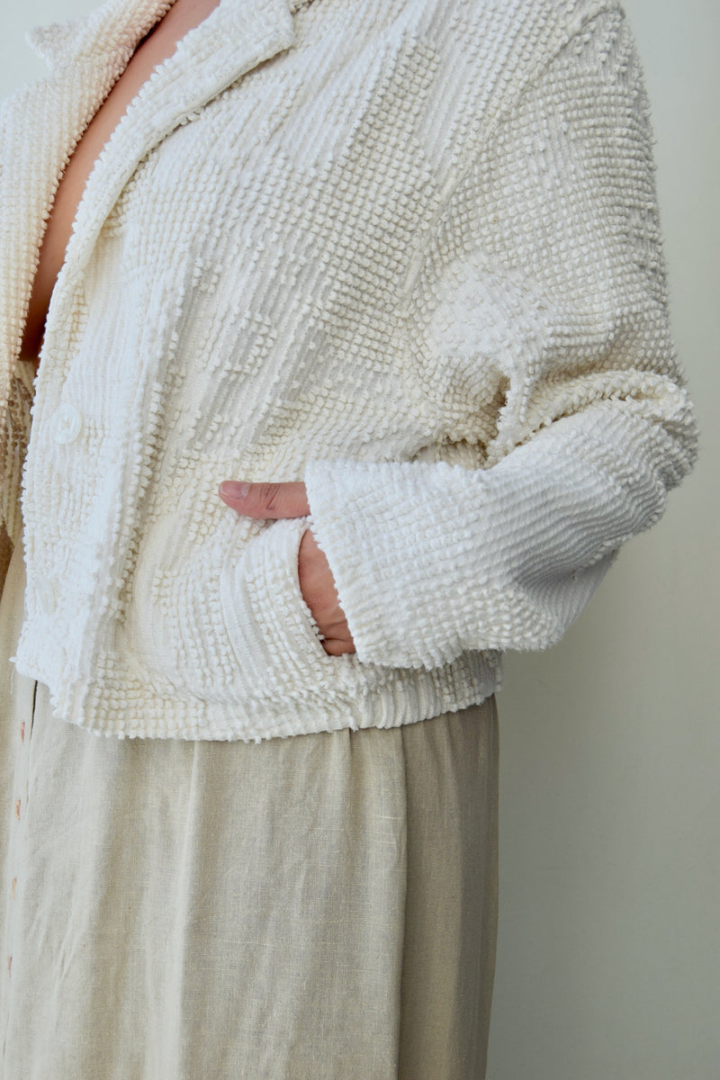 Textured Cream Cotton Jacket – Community Thrift and Vintage