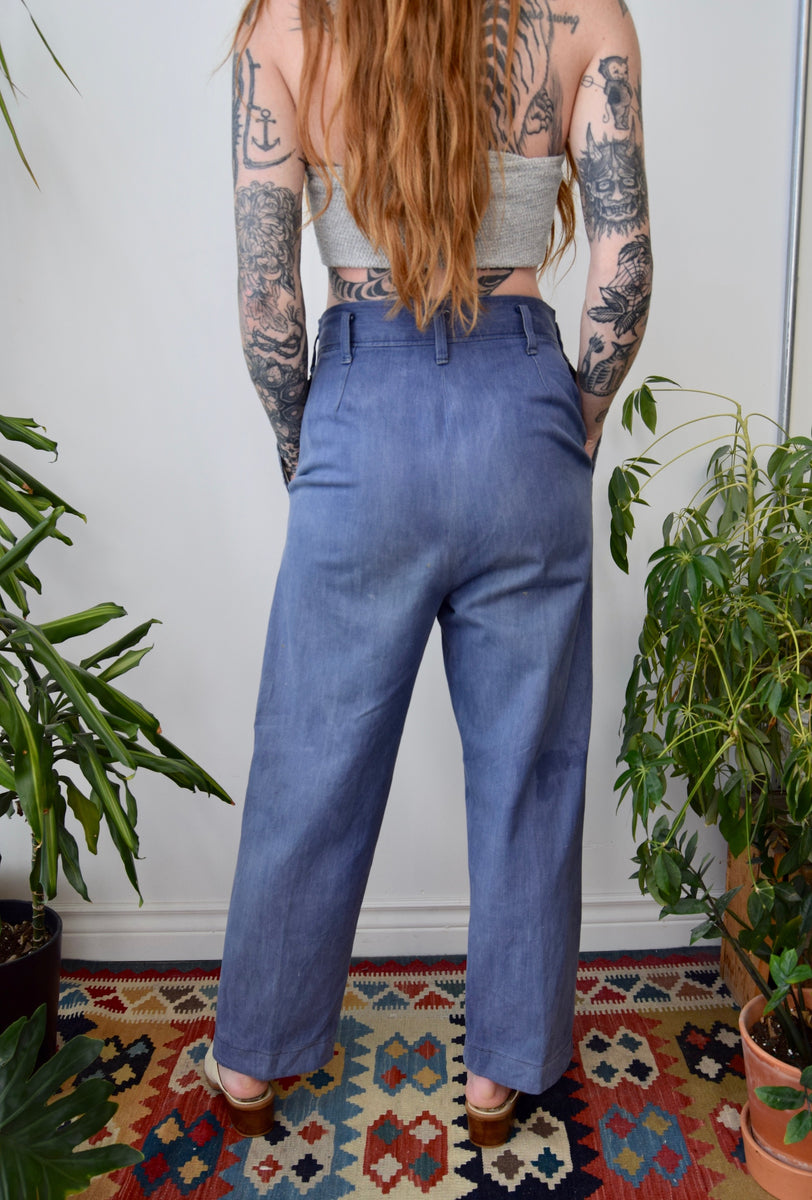Olden Indigo Workwear Trousers – Community Thrift and Vintage