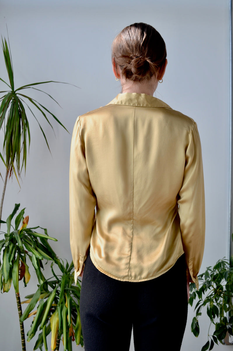 Gold Silk Blouse – Community Thrift and Vintage