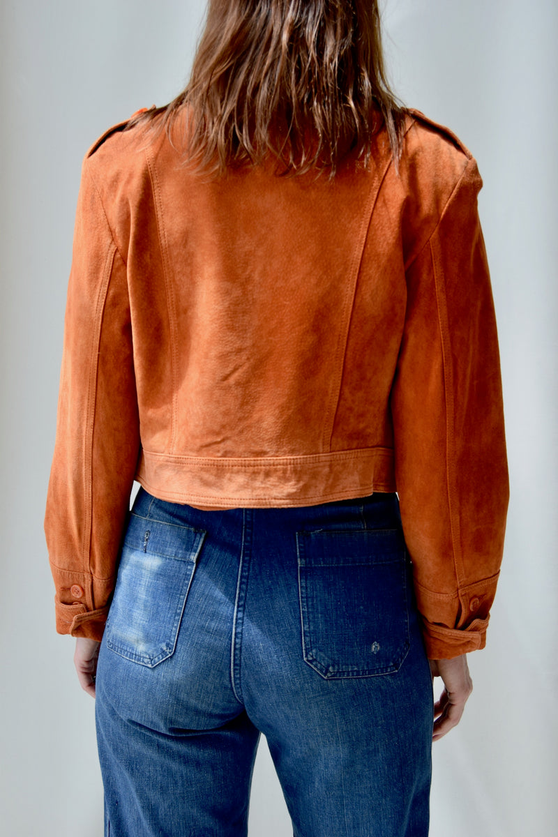 Vintage Cropped Orange Suede Jacket – Community Thrift and Vintage