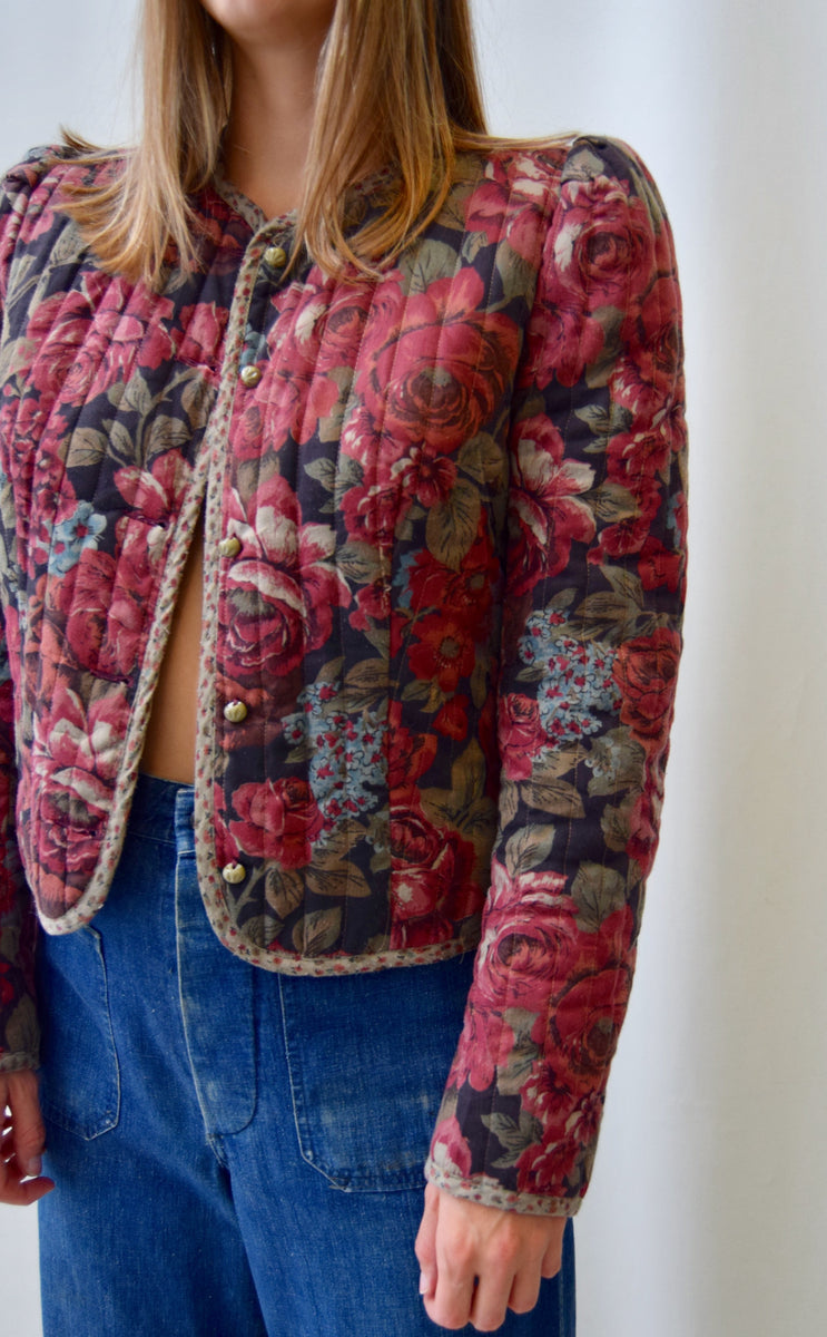 Rose Quilted Jacket – Community Thrift and Vintage