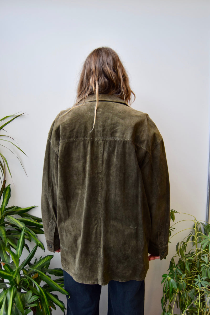 Dark Green Suede Shacket – Community Thrift and Vintage